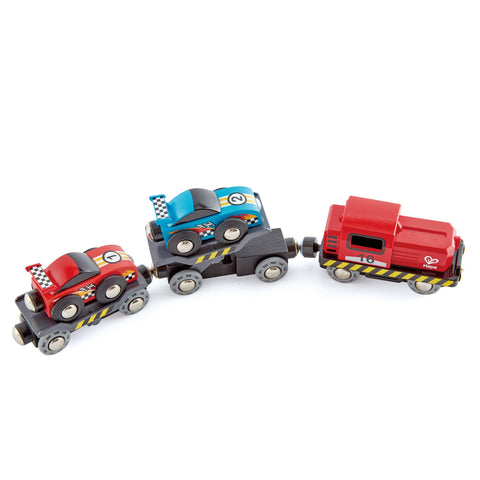 Hape Toys - Race Car Transporter – Love Bug Baby