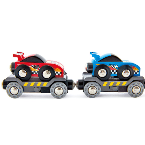 Hape Toys - Race Car Transporter – Love Bug Baby
