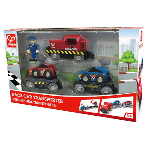 Hape Toys - Race Car Transporter – Love Bug Baby